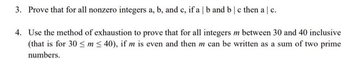 Solved 3. Prove that for all nonzero integers a,b, and c, if | Chegg.com