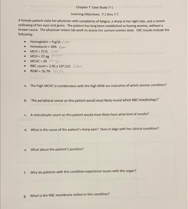 Solved Chapter 7 Case Study 7-1 Learning Objectives: 7.1 | Chegg.com