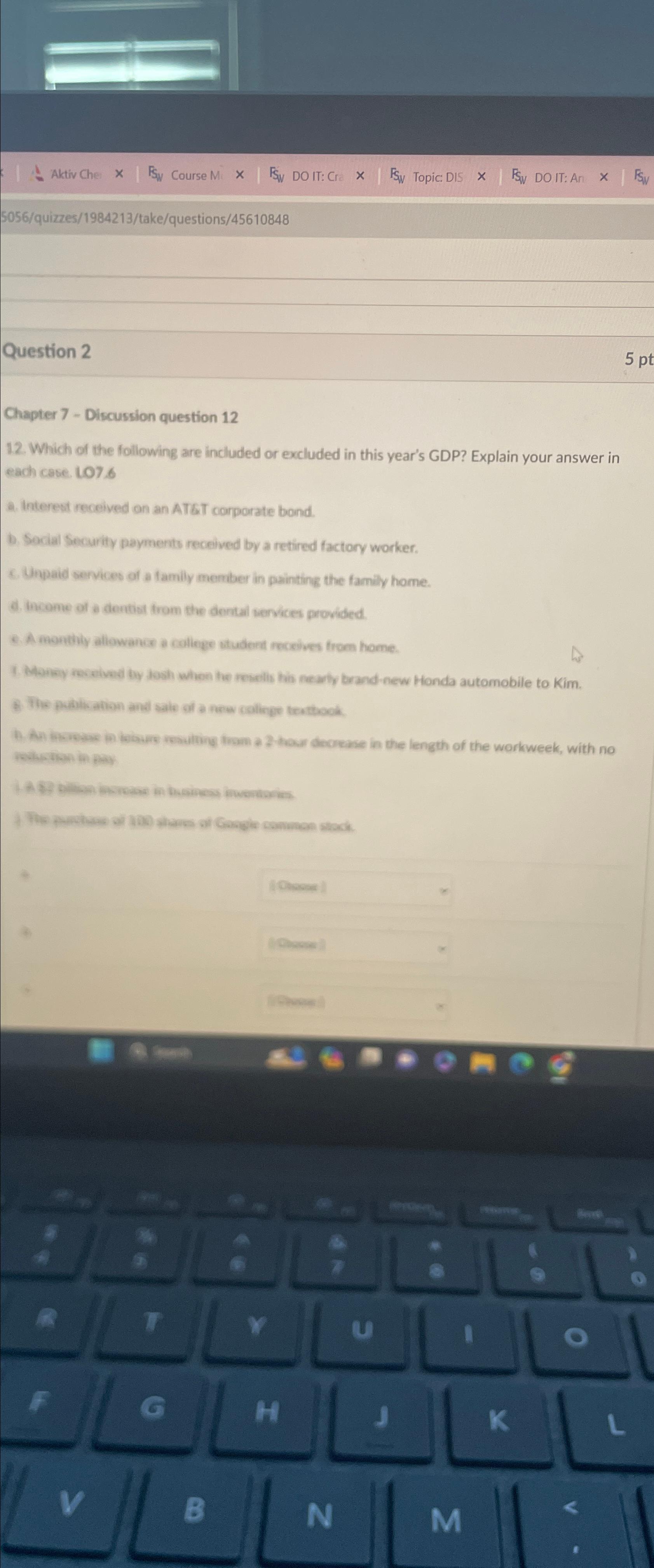 Solved Question 2Chapter 7 - ﻿Discussion question 1212. | Chegg.com