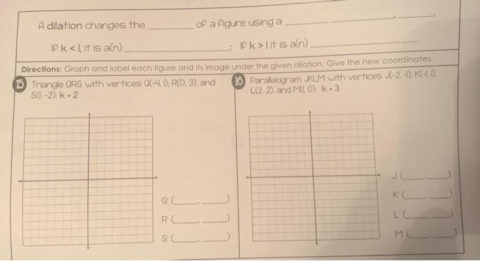Solved Triangle QRS with vertices Q(−4,1),R(0,3), and (10) | Chegg.com