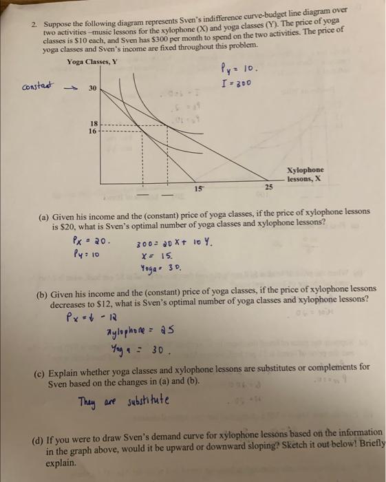 Solved 2. Suppose the following diagram represents S ven's | Chegg.com