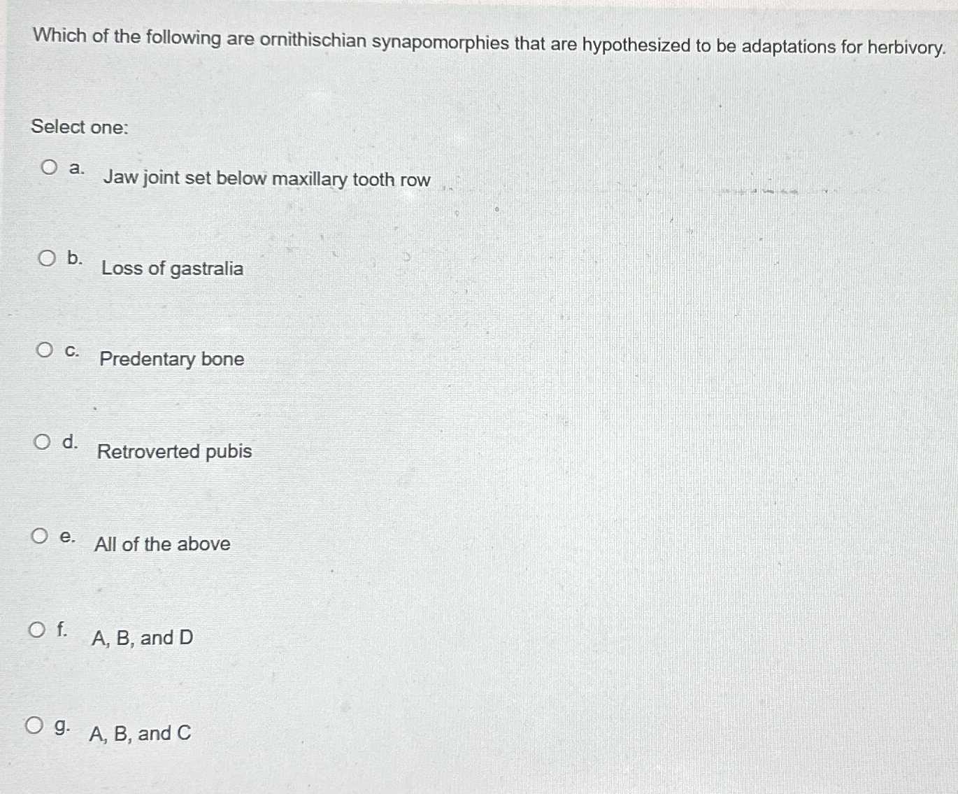 Solved Which of the following are ornithischian | Chegg.com