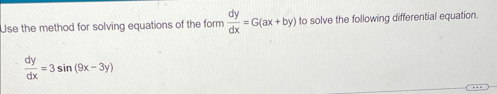 Solved Use the method for solving equations of the form | Chegg.com