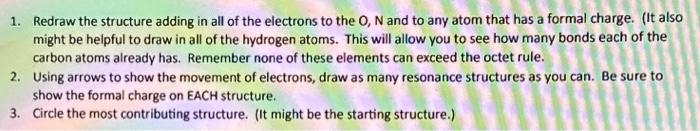 1. Redraw the structure adding in all of the | Chegg.com