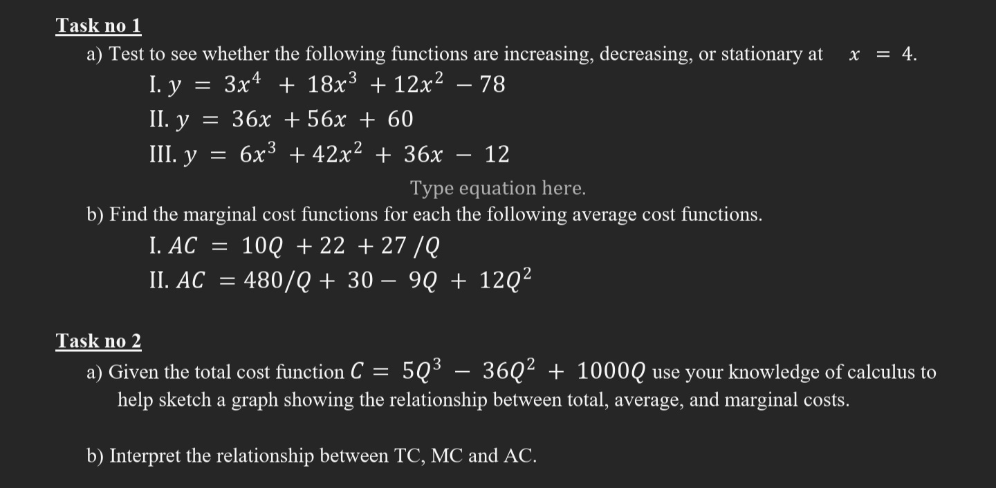 Solved Task no 1a,x=4.I. | Chegg.com