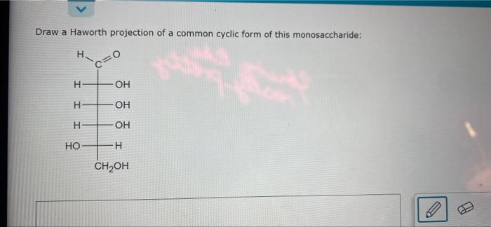 Solved Draw A Haworth Projection Of A Common Cyclic Form Of