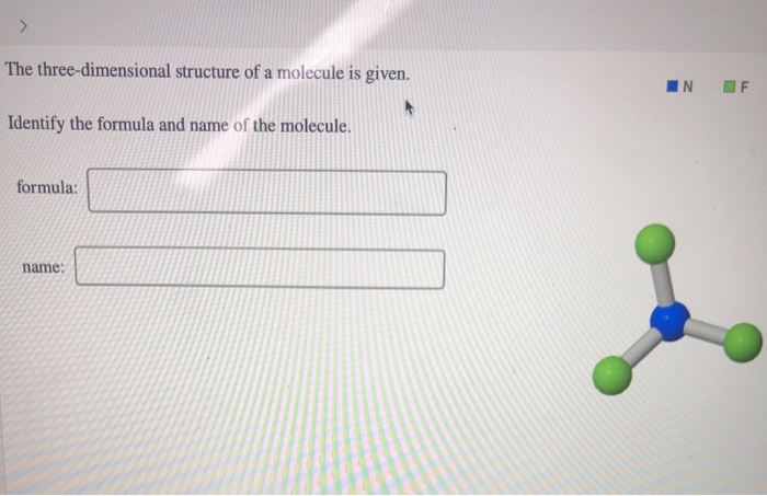 Solved > The three-dimensional structure of a molecule is | Chegg.com Solved > The three-dimensional structure of a molecule is | Chegg.com