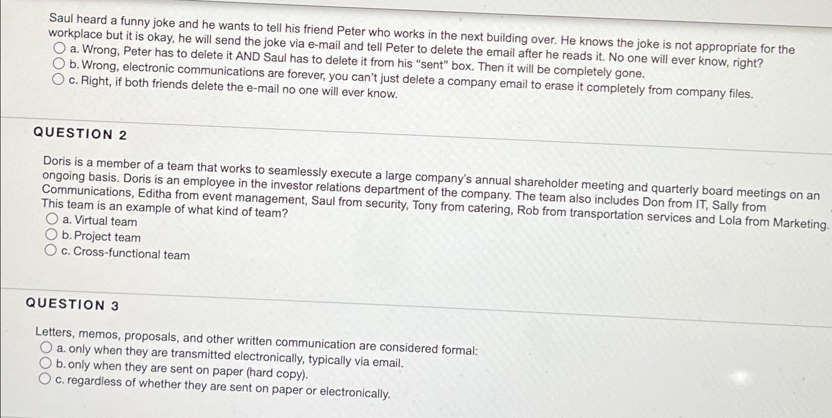 Solved Saul heard a funny joke and he wants to tell his | Chegg.com