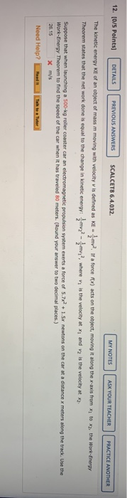 Solved 12. [0/5 Points) DETAILS PREVIOUS ANSWERS SCALCET8 | Chegg.com