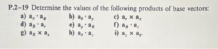 Solved P.2-19 Determine the values of the following products | Chegg.com