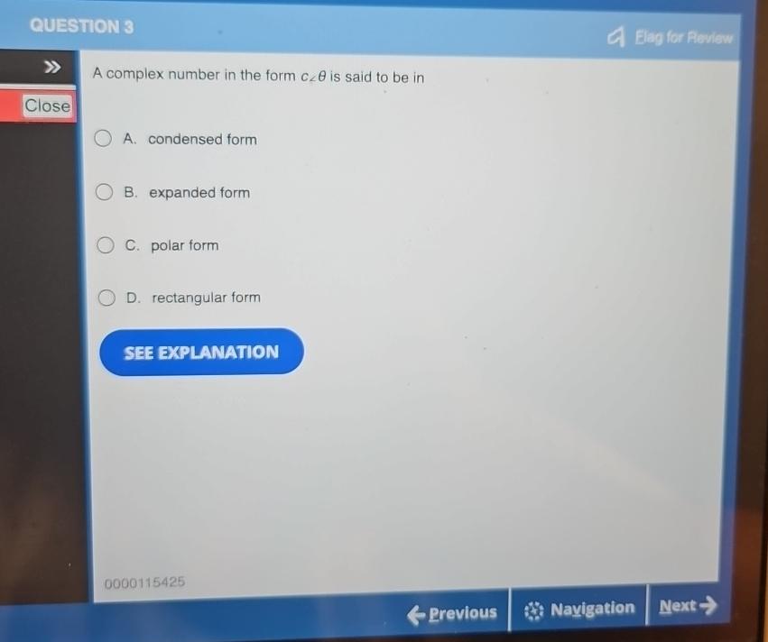 Solved QUESTION 3A complex number in the form c?θ ﻿is said | Chegg.com