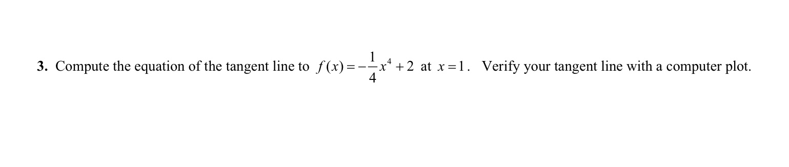 Solved Compute the equation of the tangent line to | Chegg.com