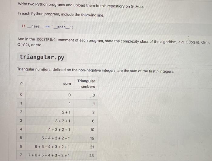 Solved Write Two Python Programs And Upload Them To This 8158