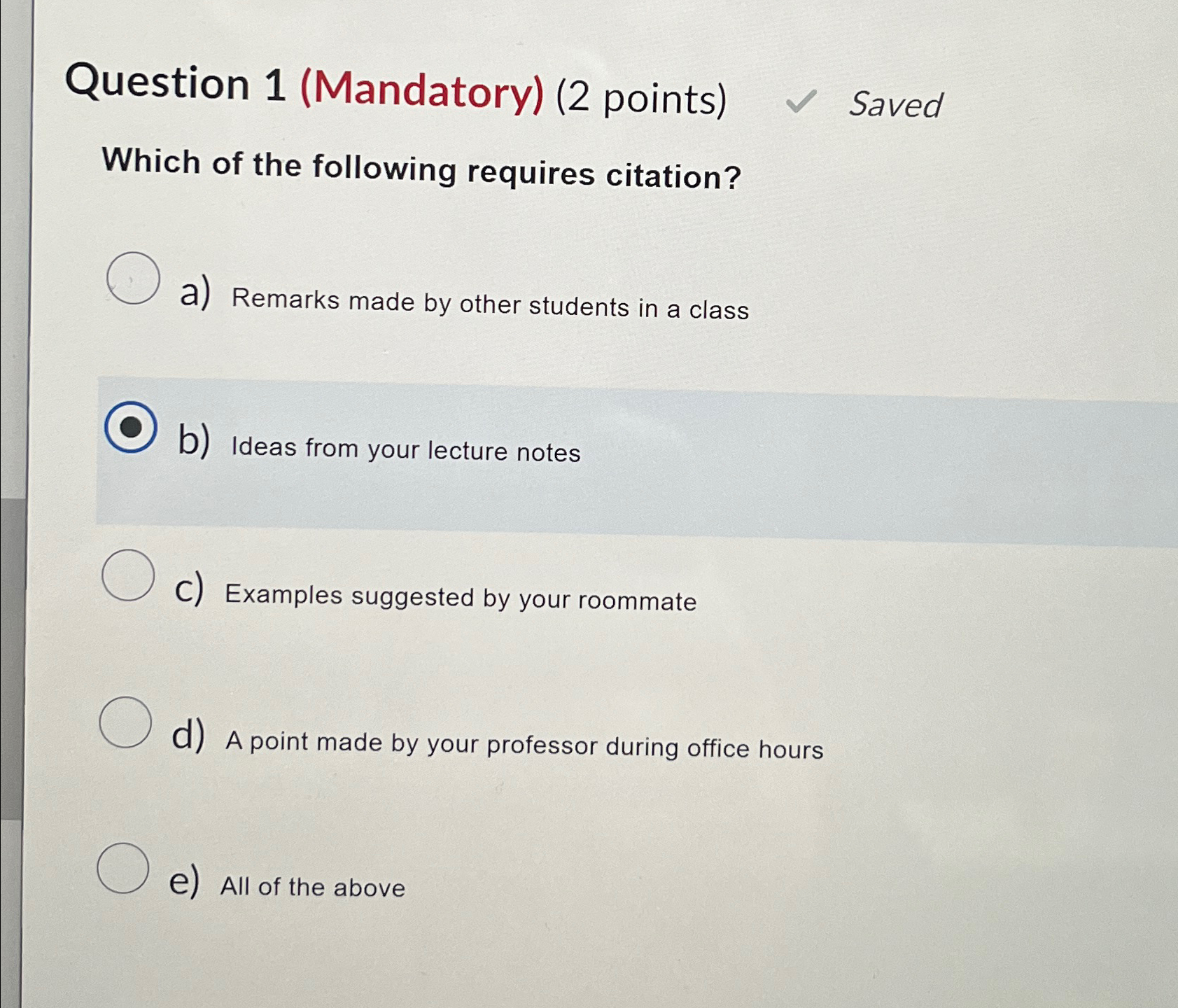 Solved Question 1 (Mandatory) (2 points)SavedWhich of the | Chegg.com Solved Question 1 (Mandatory) (2 points)SavedWhich of the | Chegg.com