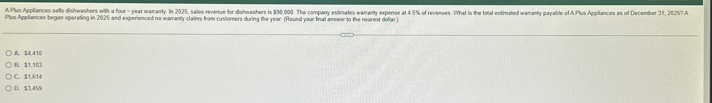 Solved Plus Appliances began operating in 2025 ﻿and | Chegg.com