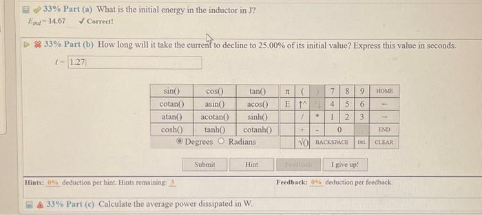 Solved (20\%) Problem 2: A 1.3H inductor in an RL circuit | Chegg.com