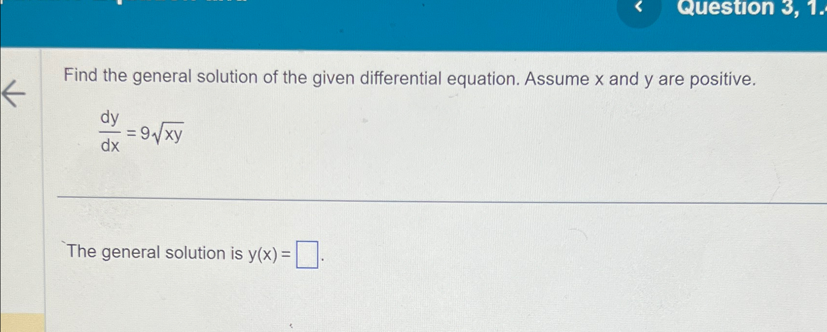 Solved Find the general solution of the given differential | Chegg.com