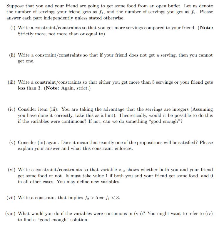 Suppose that you and your friend are going to get | Chegg.com