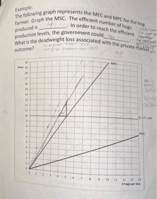Solved Example: The following graph represents the MEC and | Chegg.com
