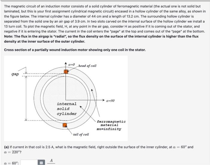 Solved The magnetic circuit of an induction motor consists | Chegg.com