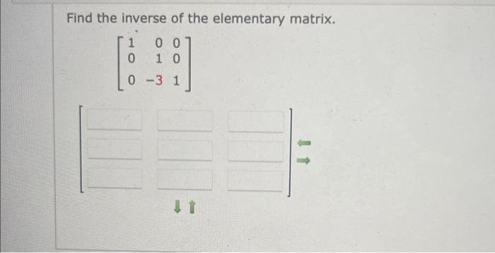 Solved Find the inverse of the elementary matrix. | Chegg.com