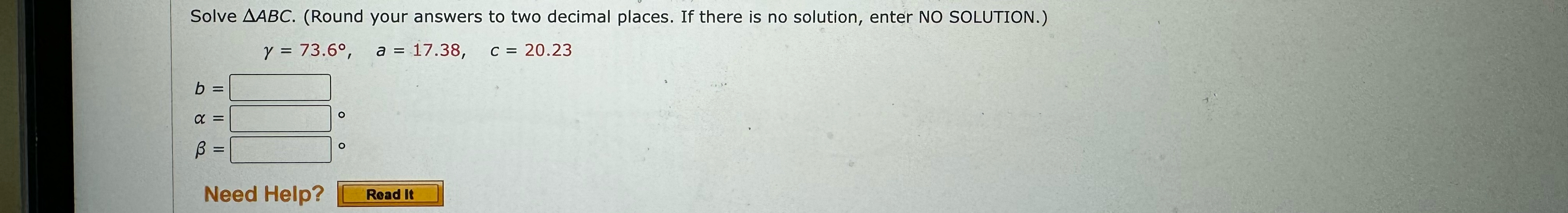 Solved Solve ????ABC. (Round your answers to two decimal | Chegg.com