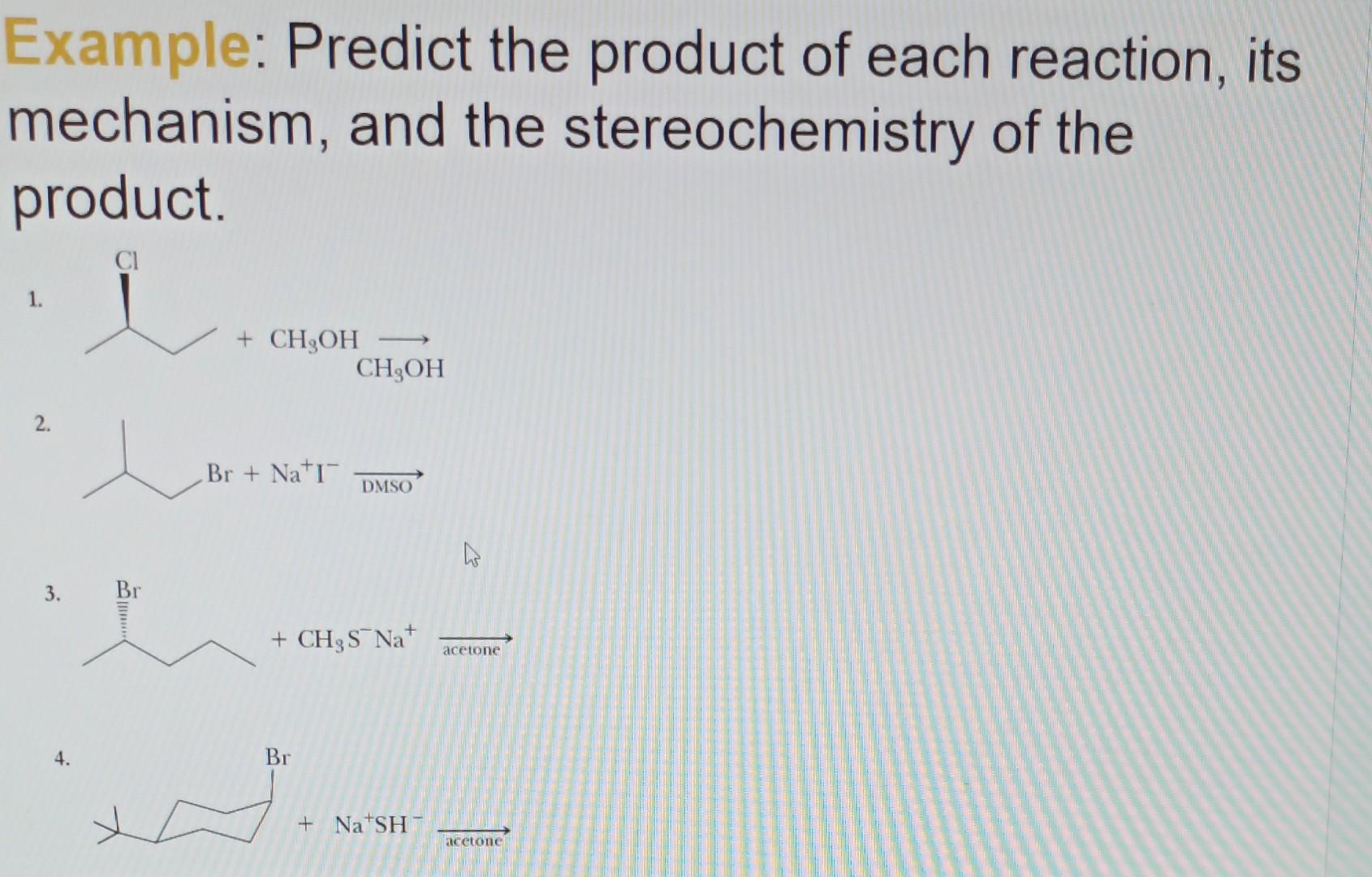 Solved Example: Predict the product of each reaction, its | Chegg.com