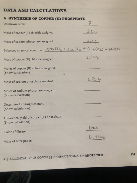 QUESTIONS 1. Using the MSDS for copper(ll) phosphate, | Chegg.com