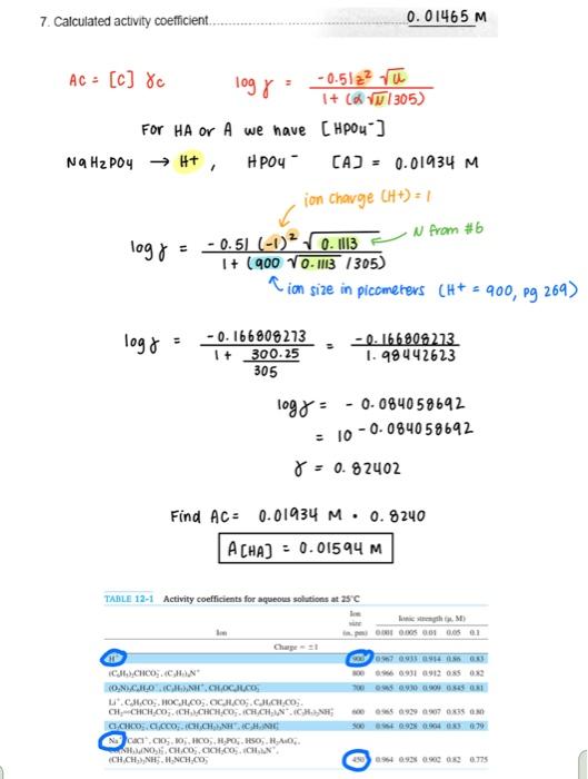 Solved For a lab buffer lab for an assigned pH of 7.4 using | Chegg.com