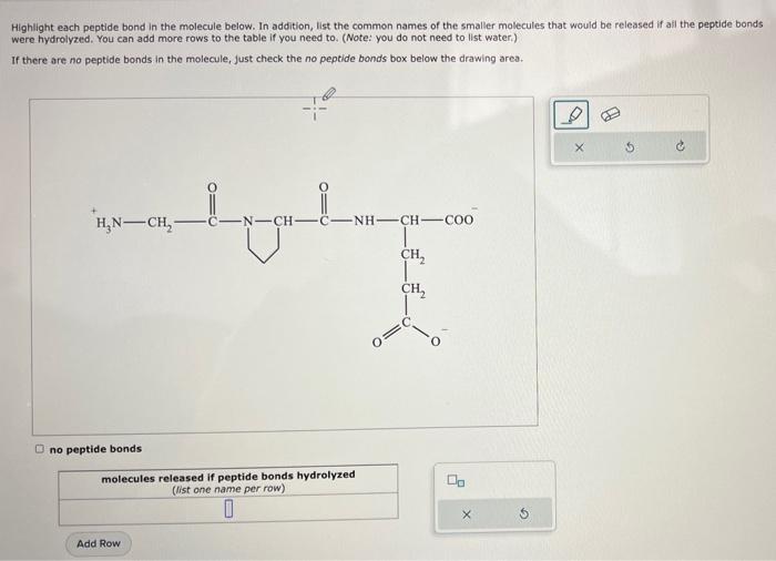 Solved Highlight Each Peptide Bond In The Molecule Below In