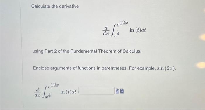 Solved Calculate the derivative \\[ \\frac{d}{d x} | Chegg.com
