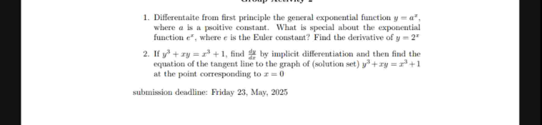 Solved Differentaite from first principle the general | Chegg.com