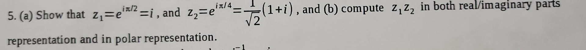 Solved representation and in polar representation. | Chegg.com