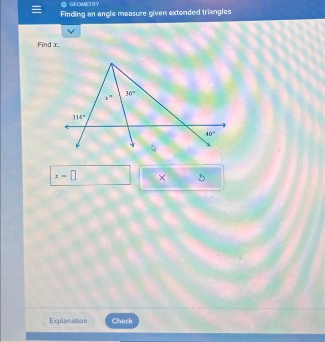 Solved Find X Geometry Finding An Angle Measure Given