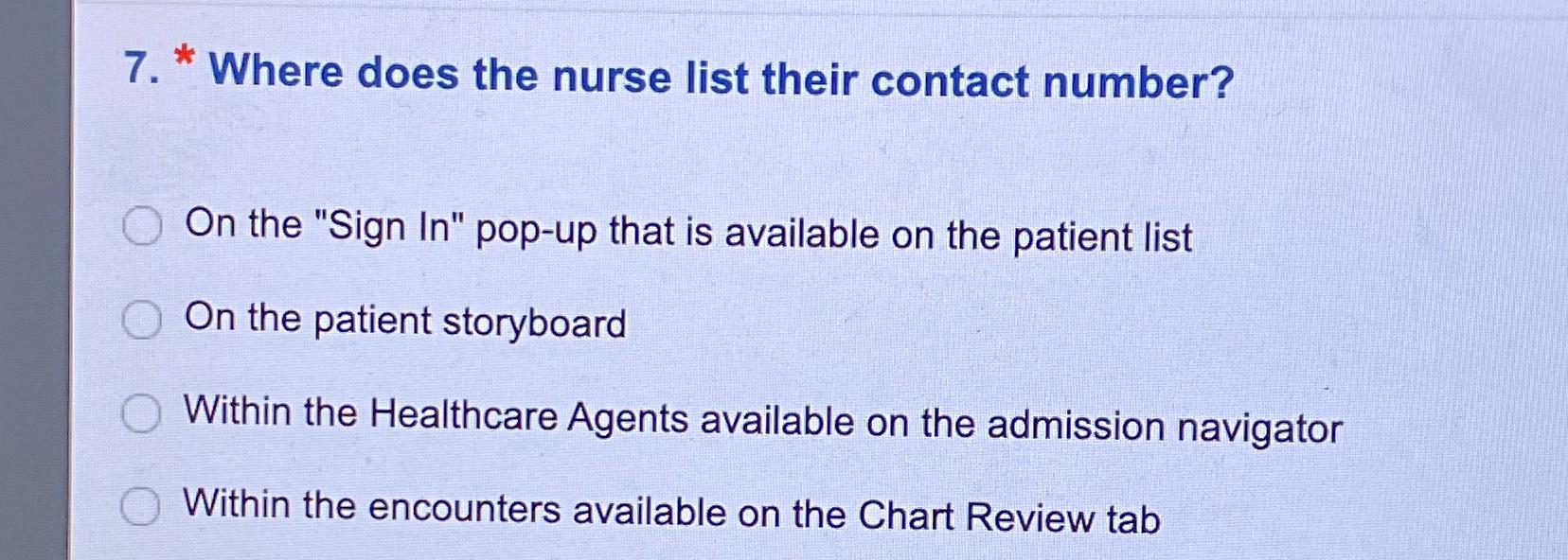 Solved Where does the nurse list their contact number?On the | Chegg.com