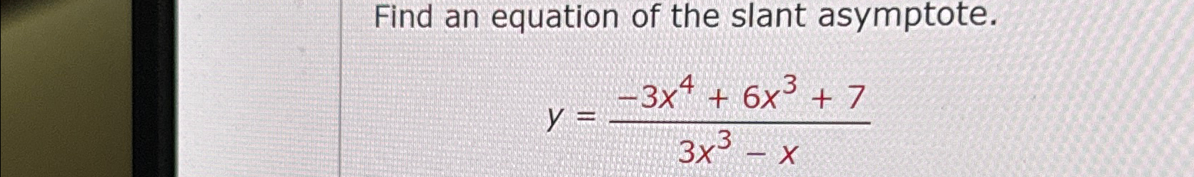 Solved Find an equation of the slant | Chegg.com