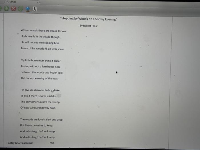 PART A - POETRY ANALYSIS 130 Instructions: 1. Read | Chegg.com