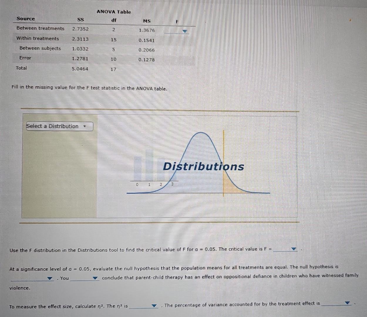5. Measuring effect size for the repeated-measures | Chegg.com