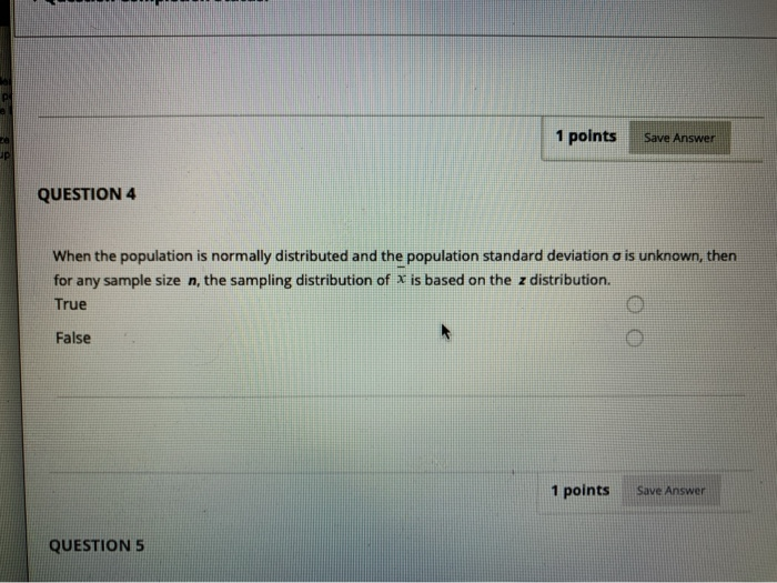 Solved 1 Points Save Answer Question 4 When The Population 9338