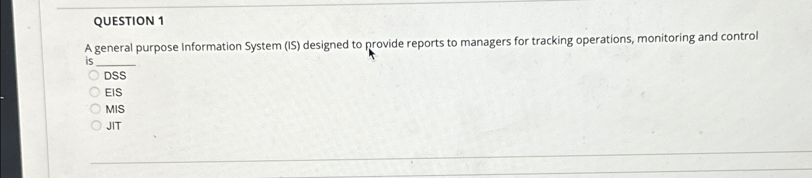 Solved QUESTION 1A general purpose Information System (IS) | Chegg.com