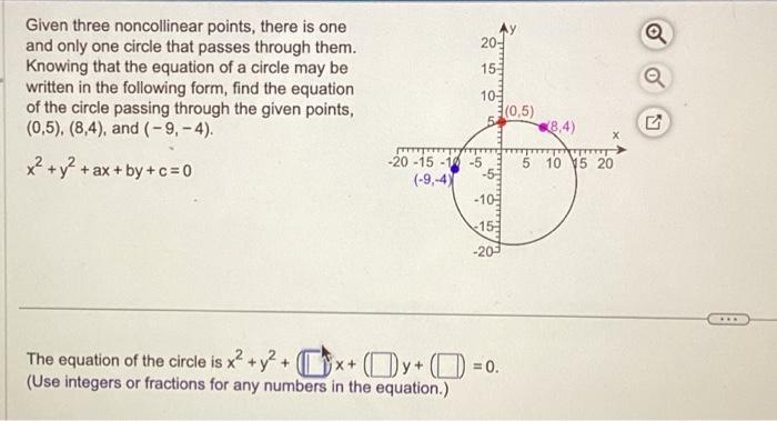 Solved Given three noncollinear points, there is one and | Chegg.com