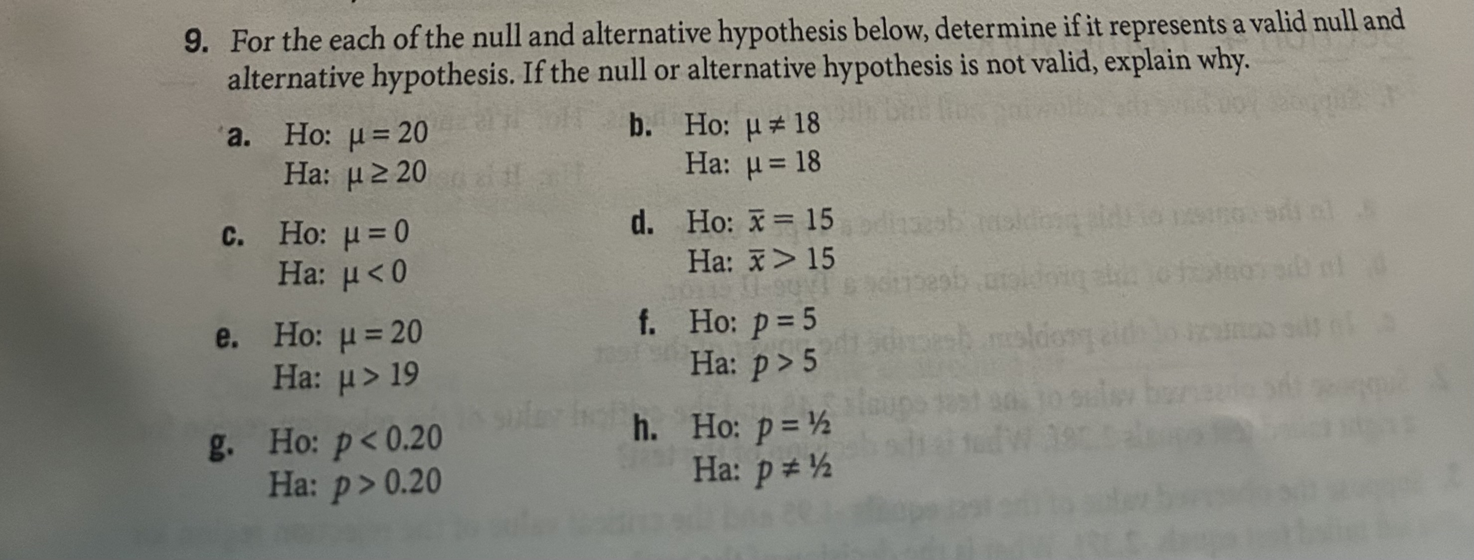 Solved For the each of the null and alternative hypothesis | Chegg.com