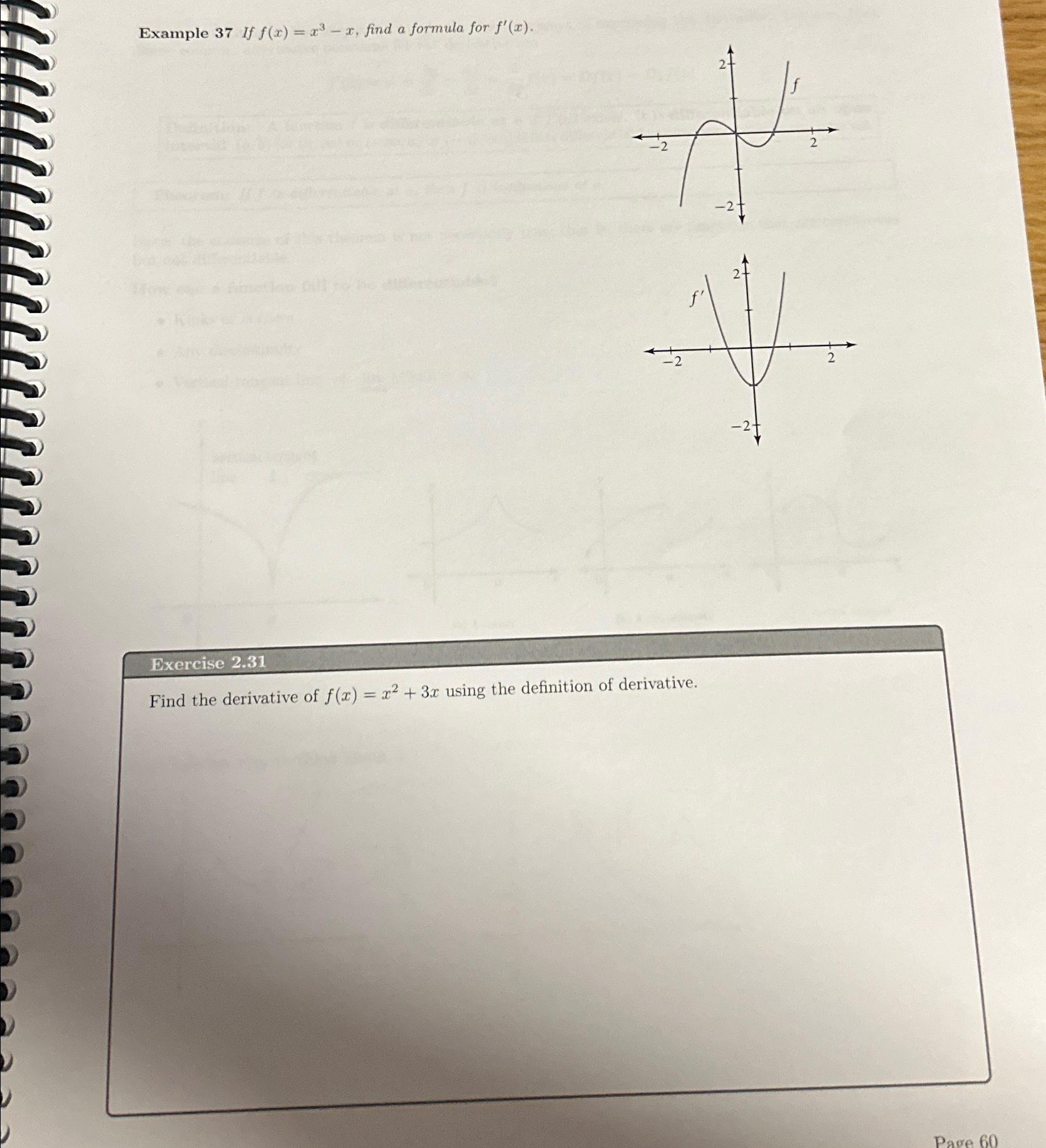 Solved Example 37 ﻿If f(x)=x3-x, ﻿find a formula for | Chegg.com