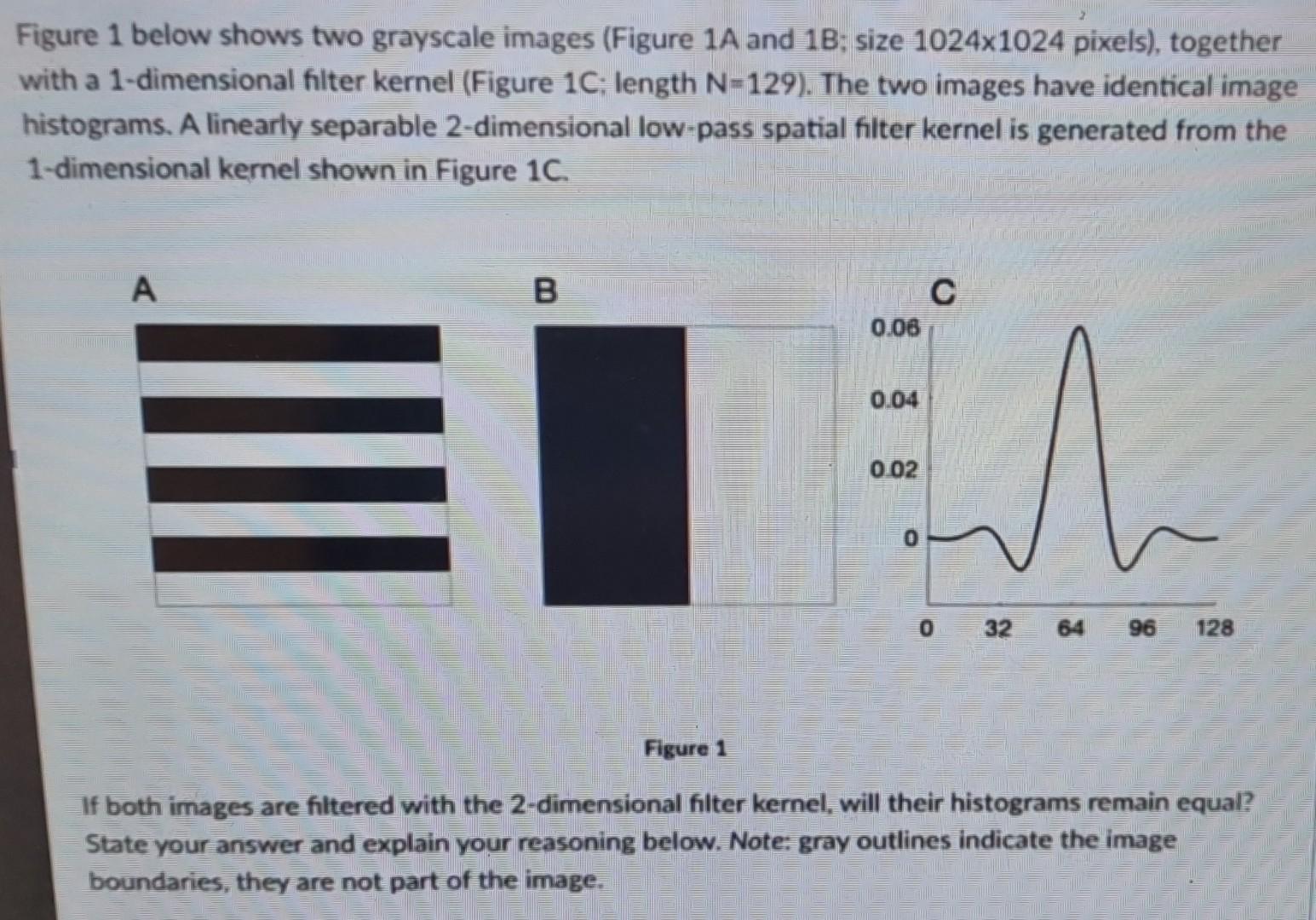 Solved Figure 1 below shows two grayscale images (Figure 1 A | Chegg.com