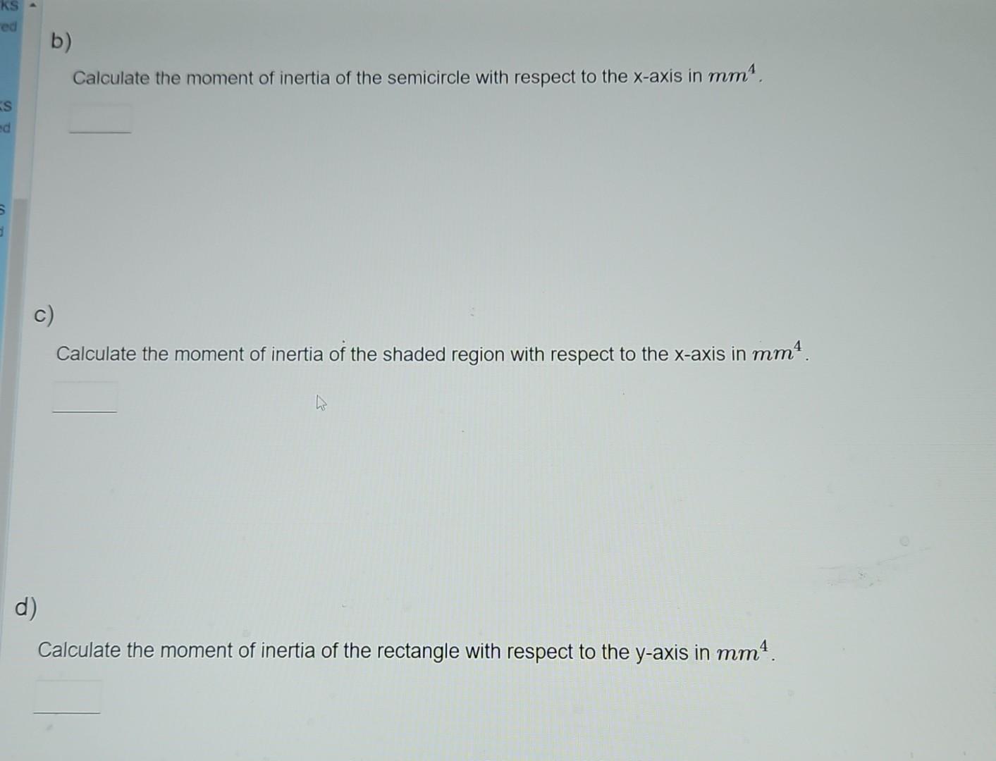 Solved Calculate the moment of inertia of the semicircle | Chegg.com