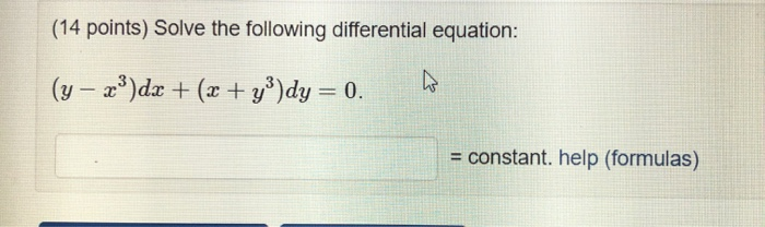 Solved (14 points) Solve the following differential | Chegg.com