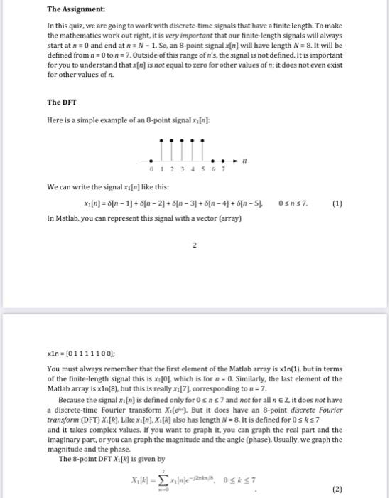 Solved The Assignment: In this quiz, we are going to work | Chegg.com
