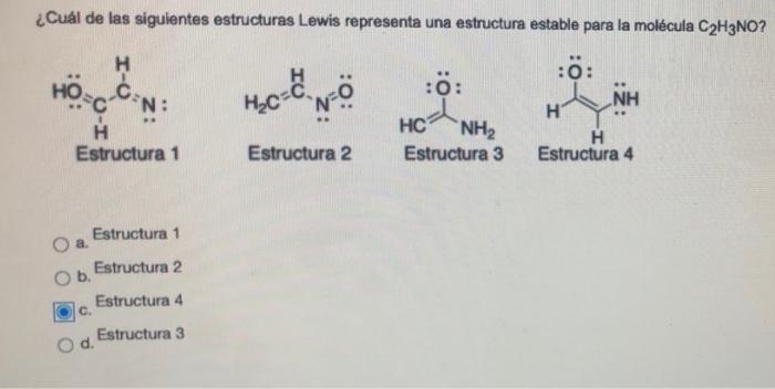 Solved Which of the following structures provide a stable | Chegg.com