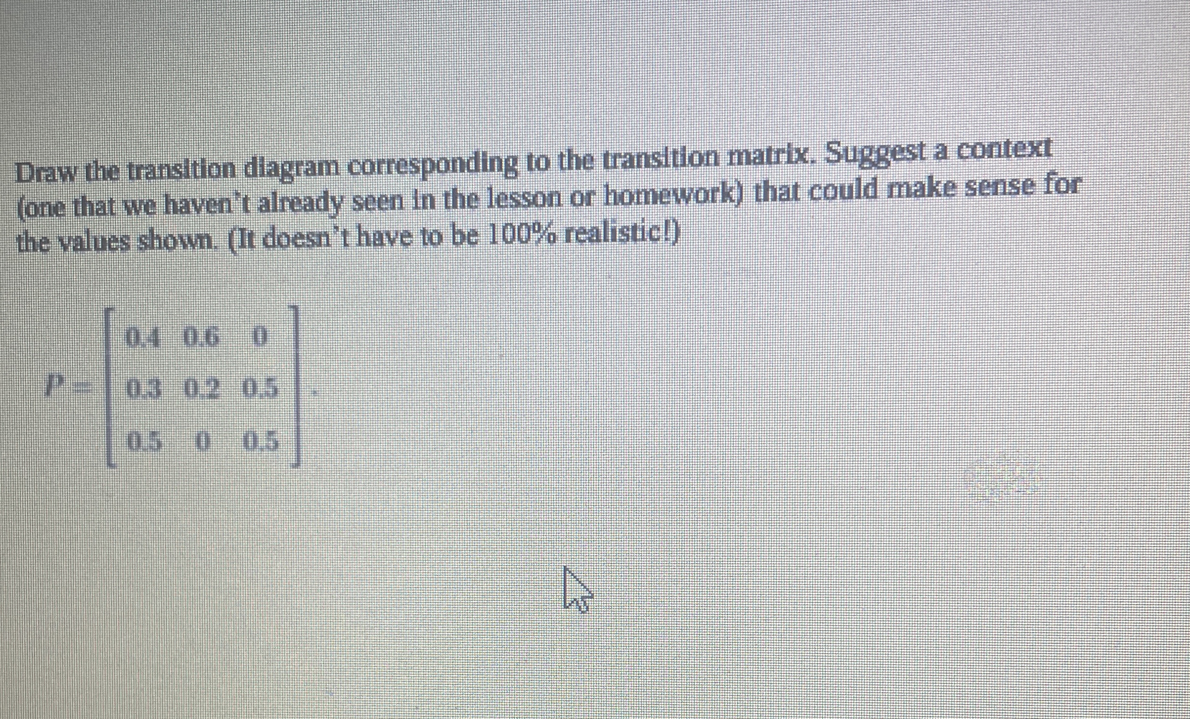 Solved Draw the transition diagram corresponding to the | Chegg.com