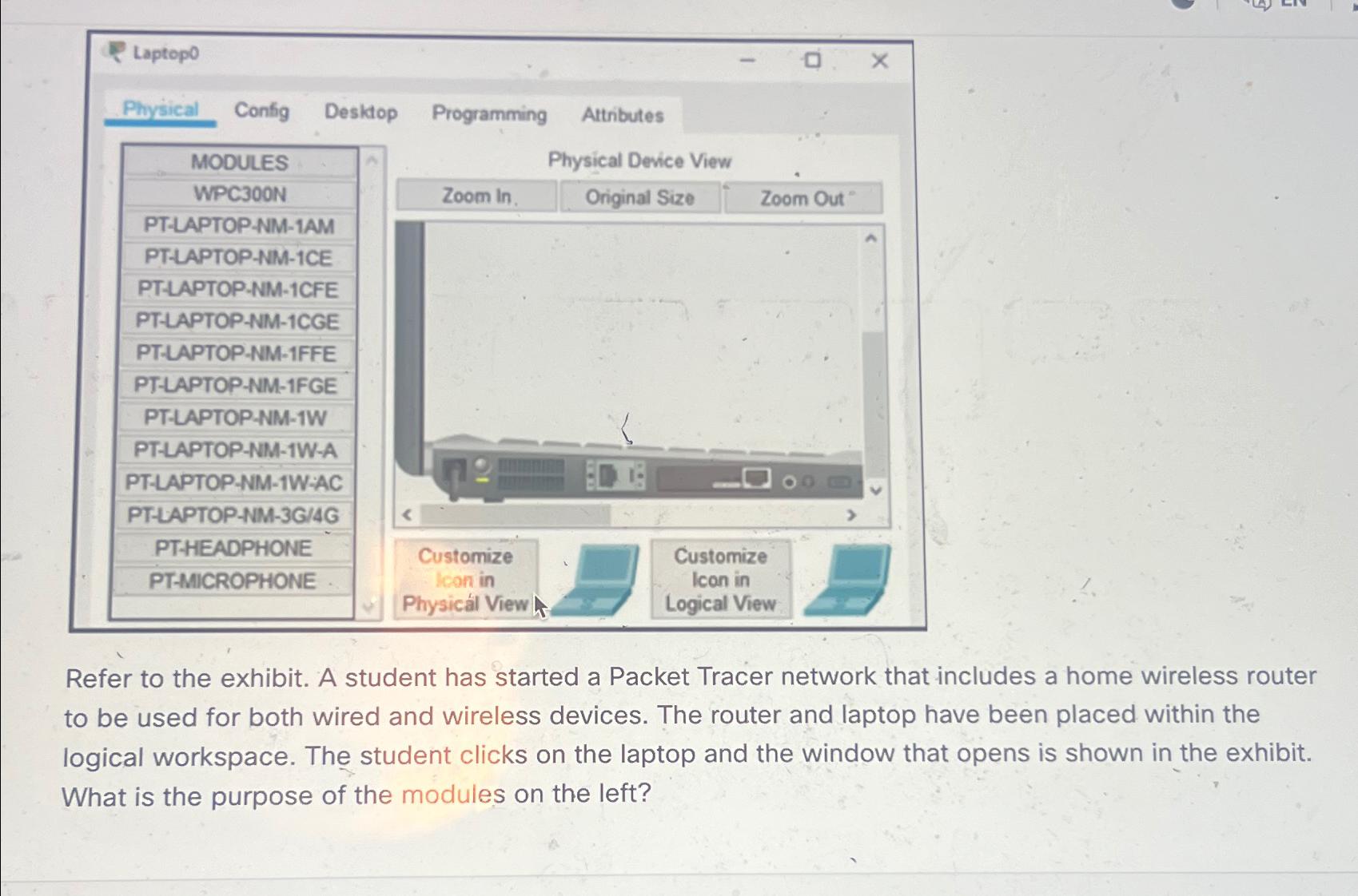 Solved Refer to the exhibit. A student has started a Packet | Chegg.com